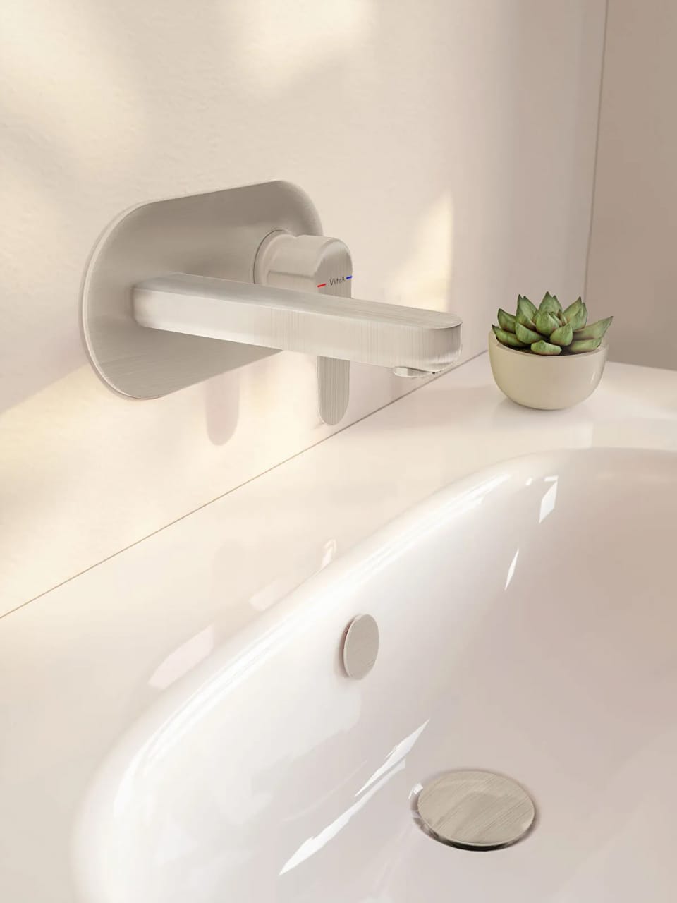 A4514934-Brushed Nickel - VitrA: Universal Basin Waste Set : Bathroom ...