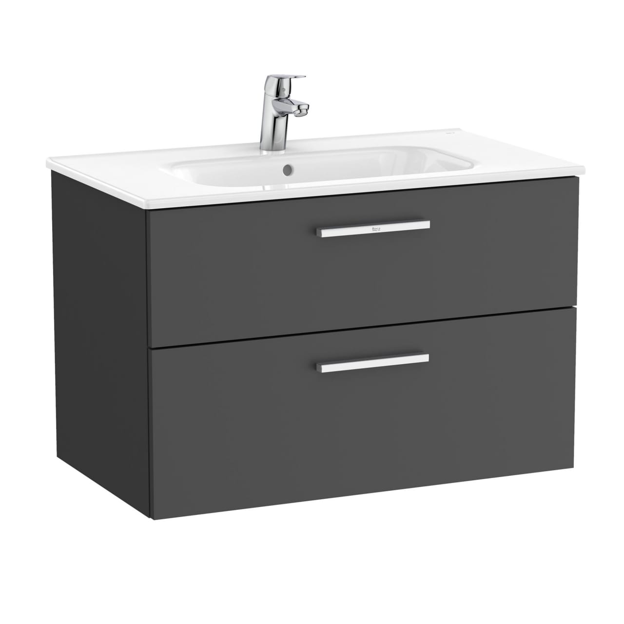 Roca: New Victoria Wall-hung Vanity Unit with Basin & Two Drawers ...