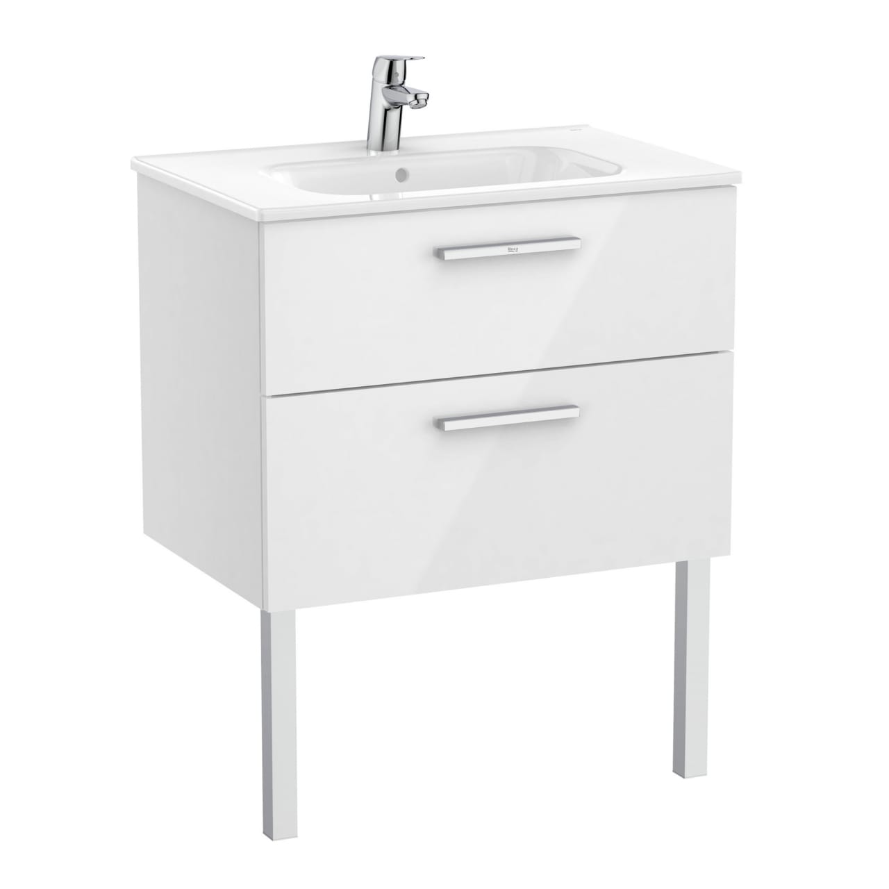 Roca: New Victoria Wall-hung Vanity Unit with Two Drawers (700mm ...
