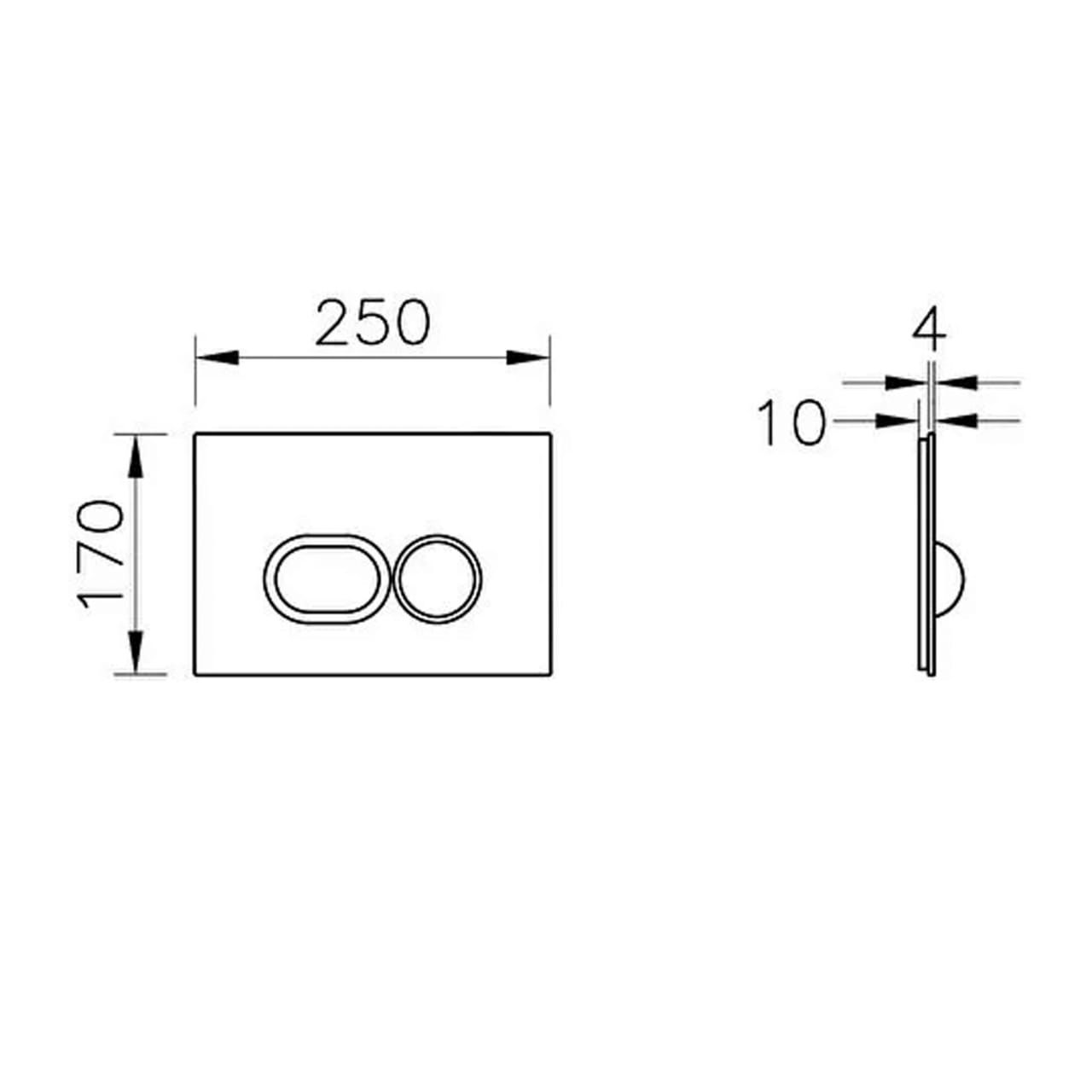 740-2101 - VitrA: Liquid Flush Plate : Bathroom Planet