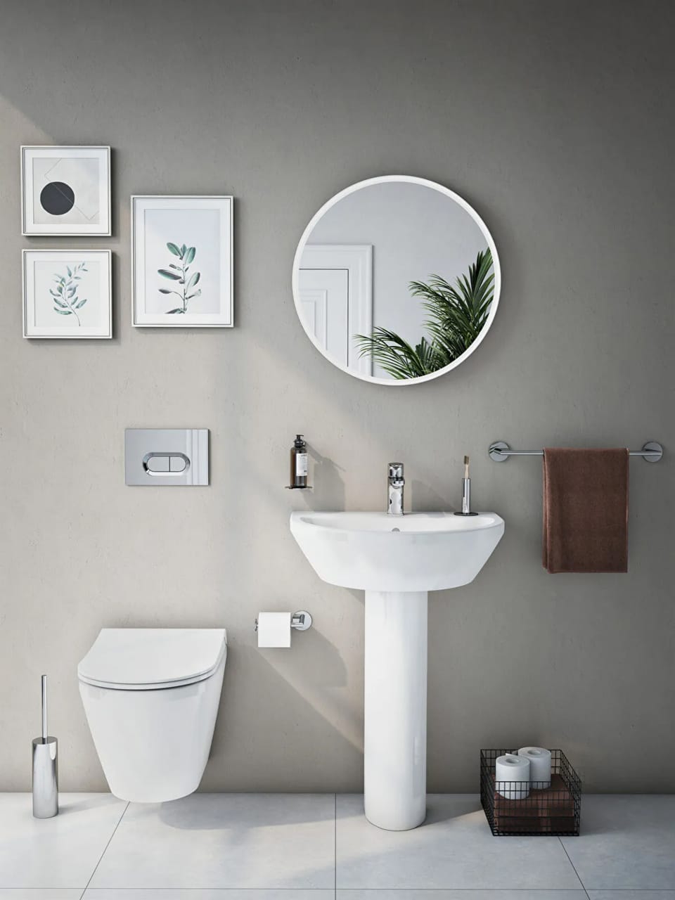 7068L003-0001 - VitrA: Integra Wall-mounted Round Basin (600mm ...