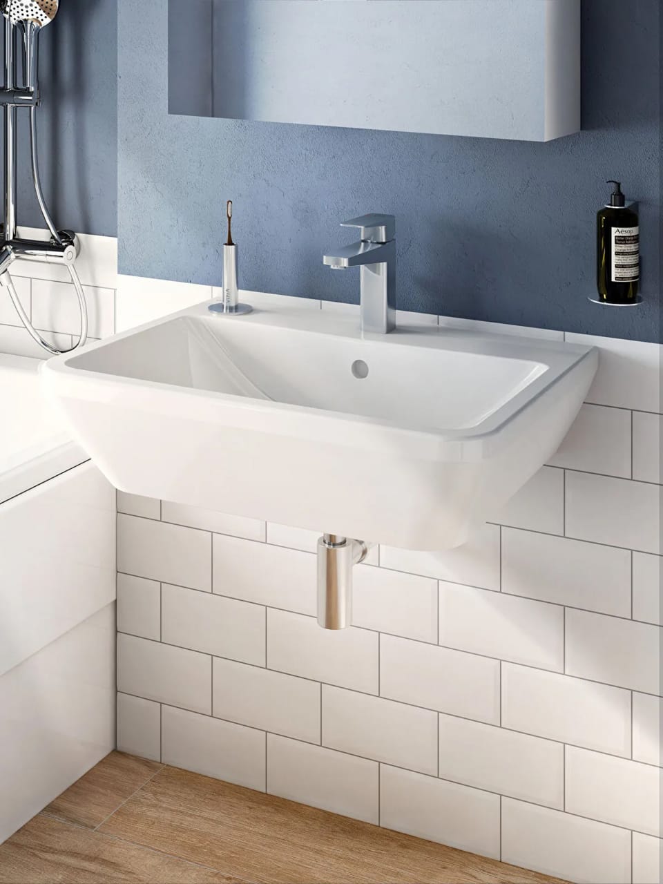 7051L003-0001 - VitrA: Integra Wall-mounted Square Basin (650mm ...