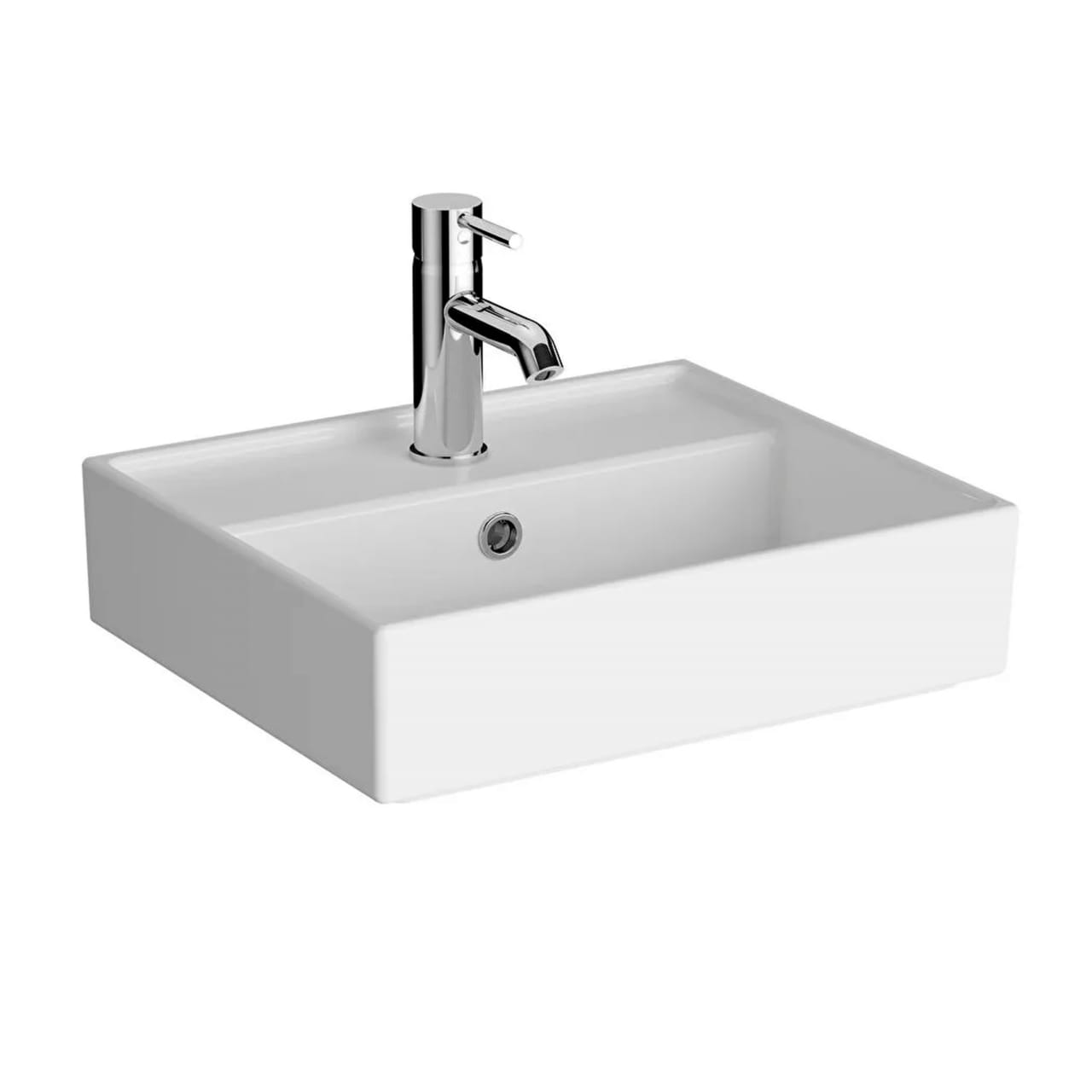 VitrA ArchiPlan Countertop Compact Square Basin (450mm) : Bathroom Planet