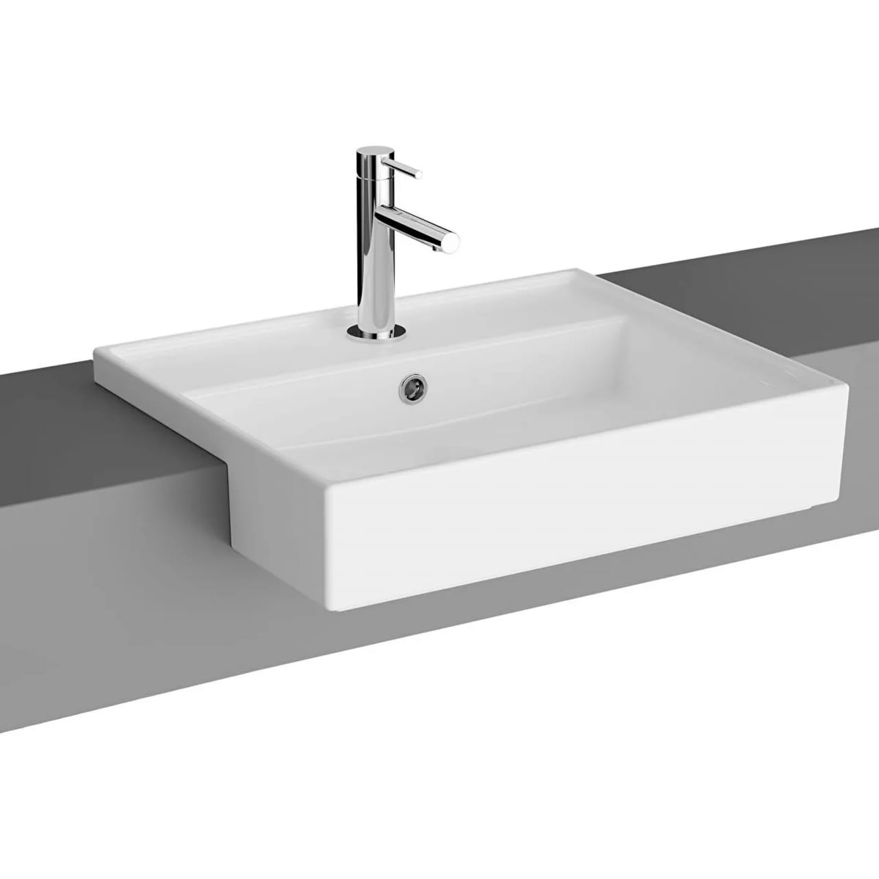 VitrA ArchiPlan Countertop Semi-recessed Square Basin (550mm ...