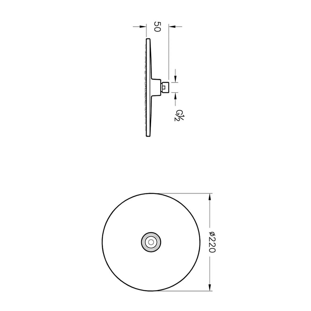 A45708WSA - VitrA: Rain L Round Shower Head (220mm, Chrome) : Bathroom ...