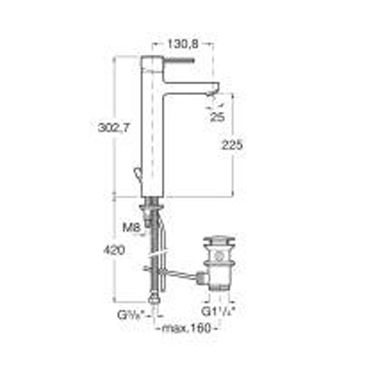 A5A3460C00 - Roca: Targa Deck-mounted Extended Basin Mixer Tap with Pop ...