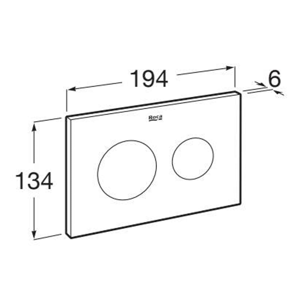 A8902233CN - Roca: Duplo S PS3 Dual Flush Operating Plate : Bathroom Planet