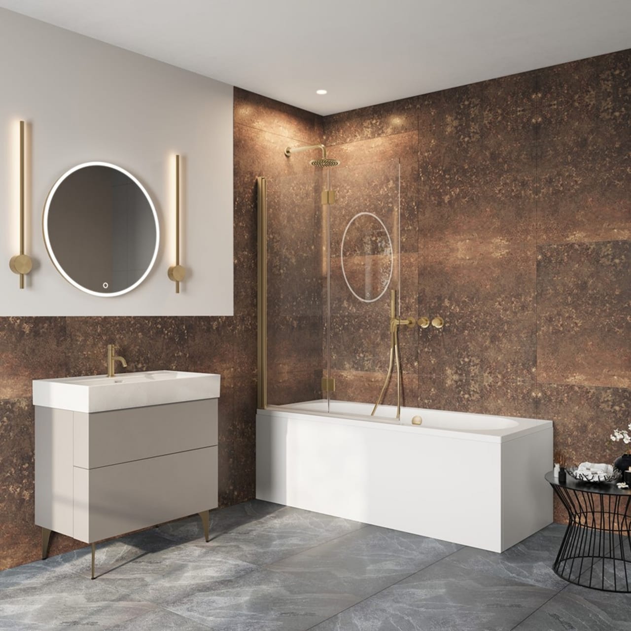 AUSFFBST - Crosswater: Asura Fully Folding Bath Screen (8mm) : Bathroom ...