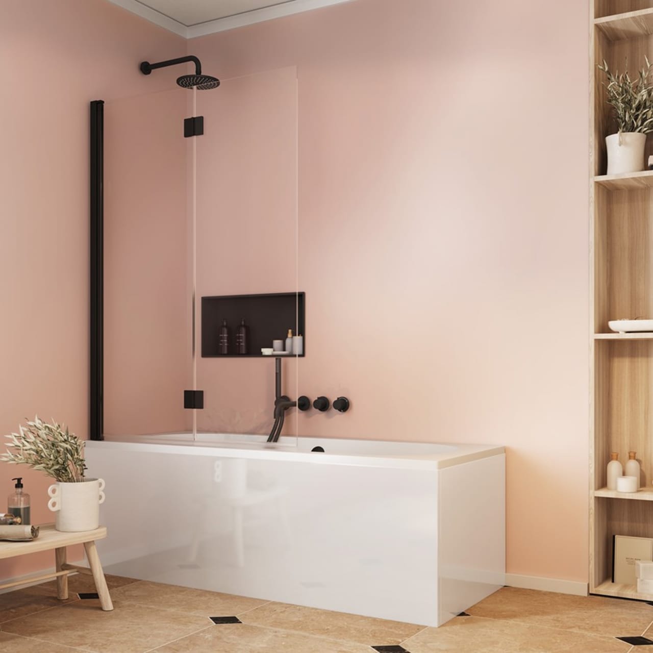AUSFFBST - Crosswater: Asura Fully Folding Bath Screen (8mm) : Bathroom ...