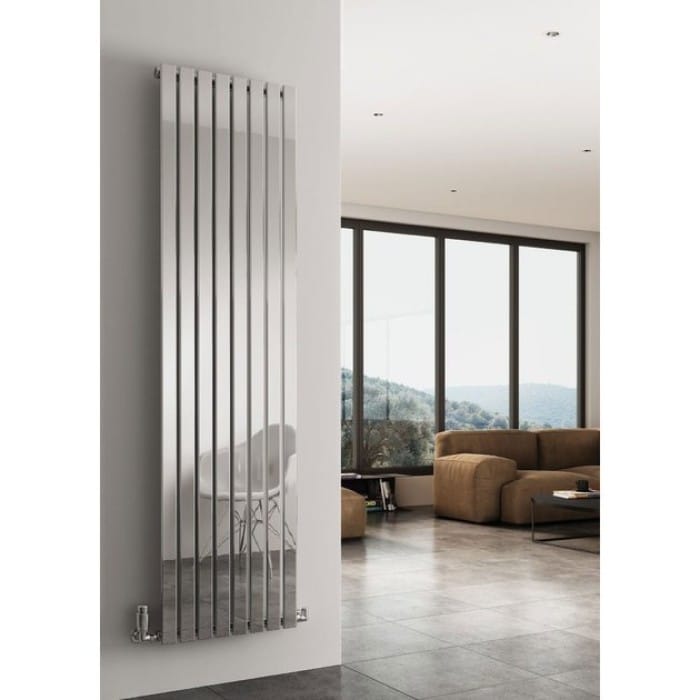 Reina Flox Vertical Stainless Steel Radiator : Bathroom Planet