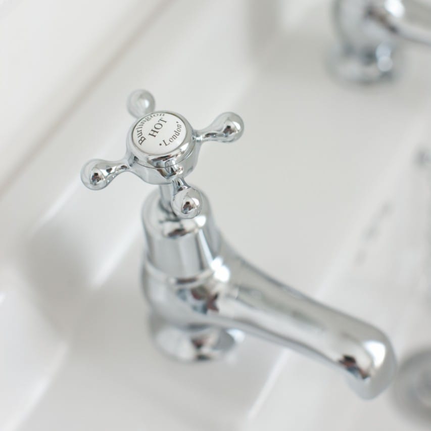 Burlington Traditional Pillar Basin Taps : Bathroom Planet