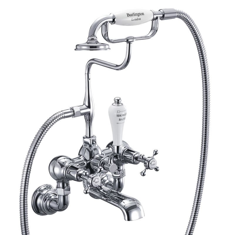 Burlington Traditional Wall Mounted Bath Filler Tap : Bathroom Planet