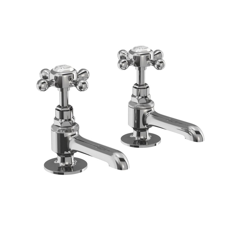 STA12 - Burlington Stafford Long Nose Basin Pillar Taps : Bathroom Planet