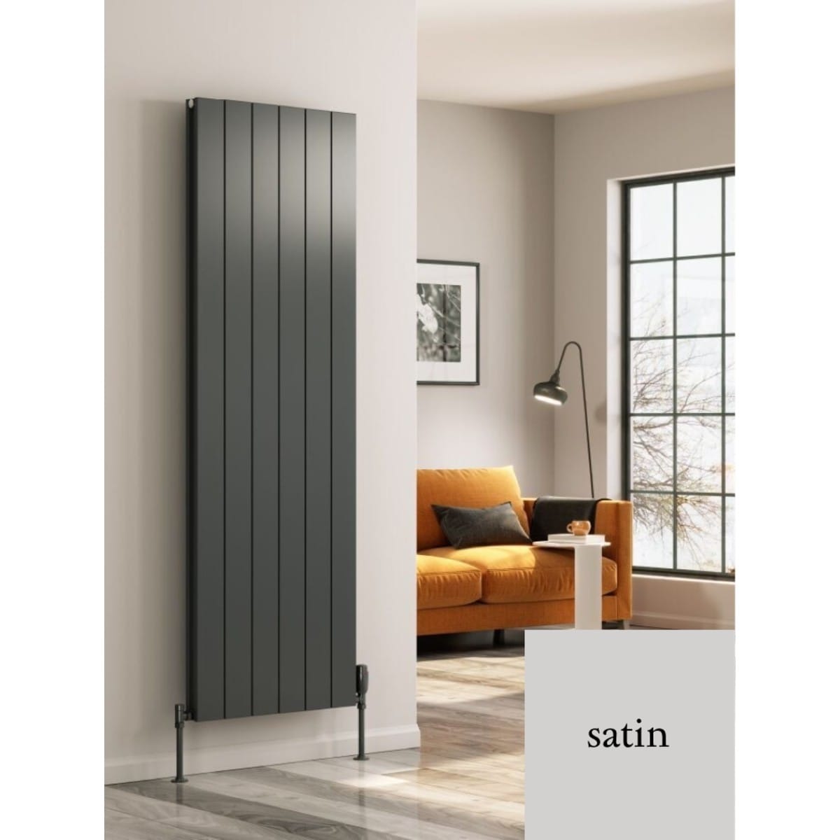 Reina Casina Vertical Modern Aluminium Radiator : Bathroom Planet